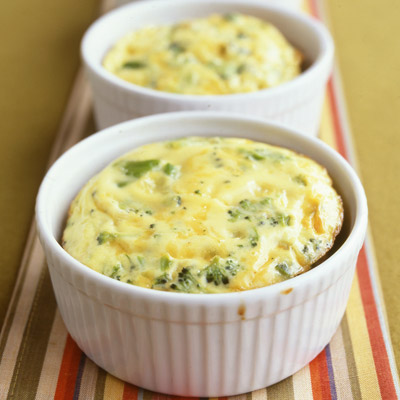 Crustless Broccoli-Cheddar Quiches Recipe